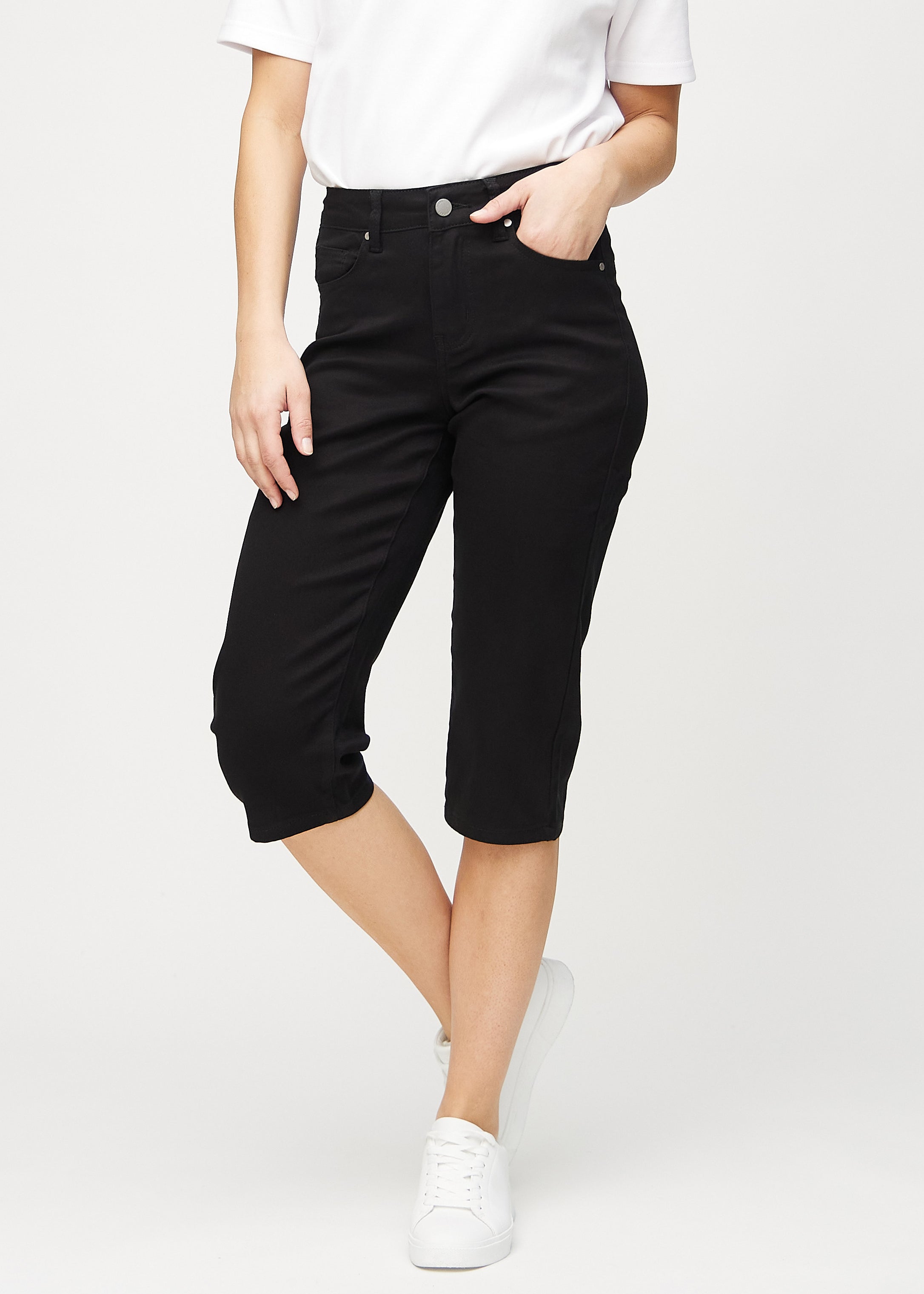 Ravens™ Regular Capris – Svart – Dam | Perfect Jeans